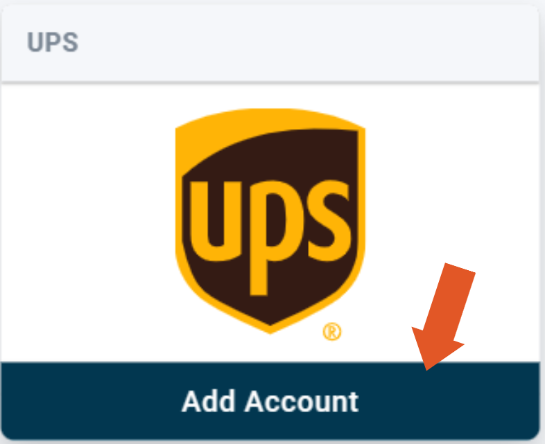 New UPS Account Setup