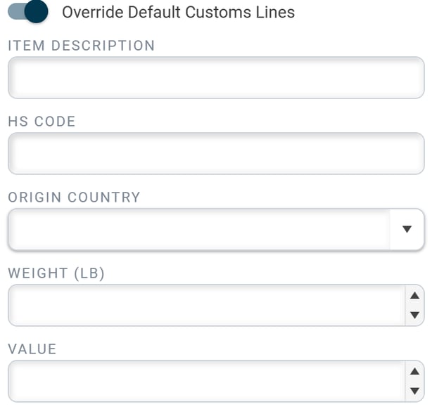 Default Customs Header Values on Profile